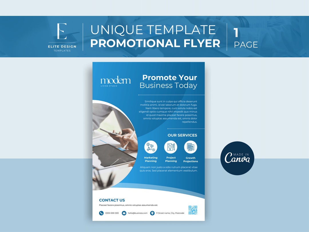 Promotional Flyer Template Marketing Flyer About Us Flyer Services ...