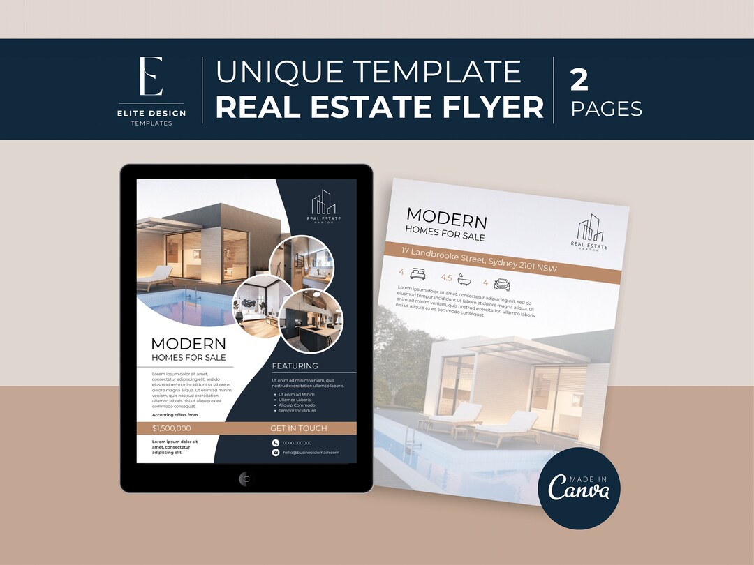 Real Estate Flyer Template for Realtors Flyer Template Business Flyer ...