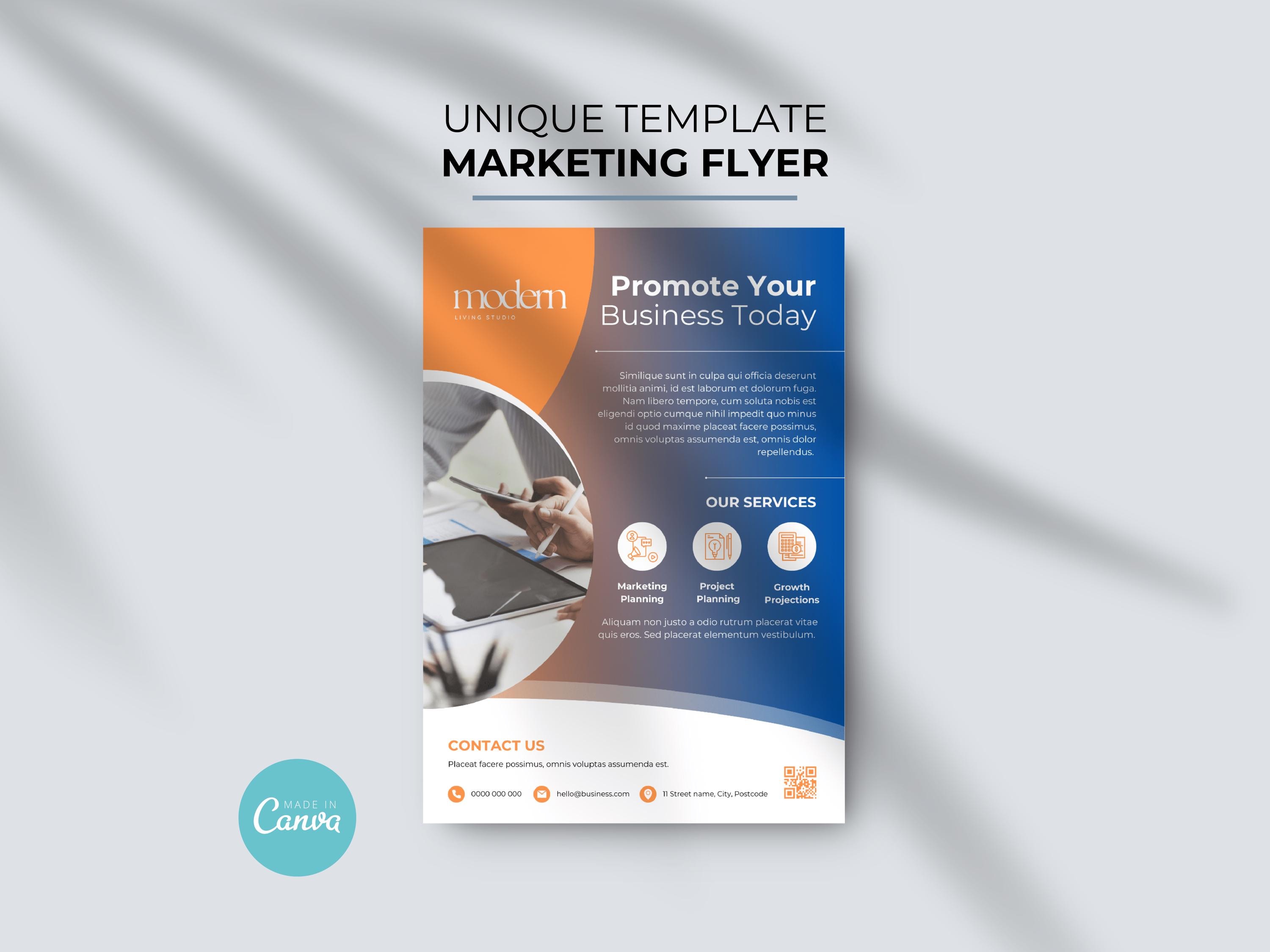 Marketing Flyer Template Promotional Flyer About Us Flyer Services ...