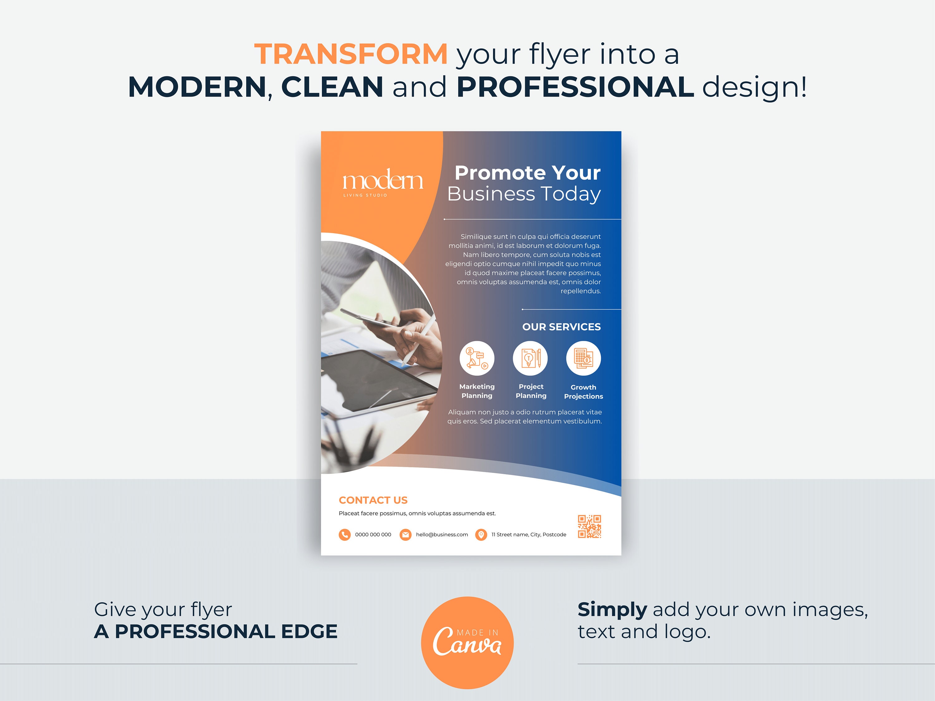 Marketing Flyer Template Promotional Flyer About Us Flyer Services ...