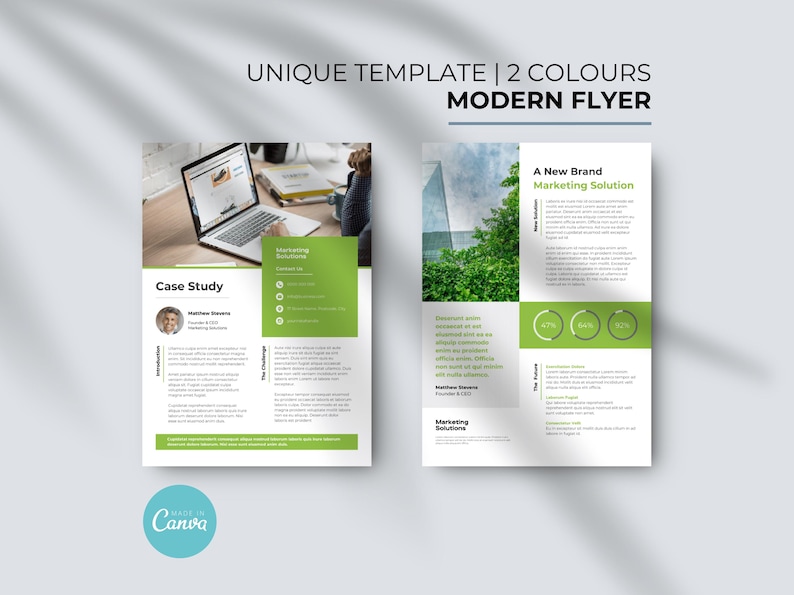 Case Study Template Flyer Template Business Canva Template Business ...