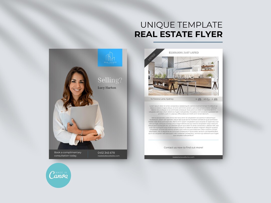 Real Estate Flyer Template for Realtors Flyer Template Business Flyer ...