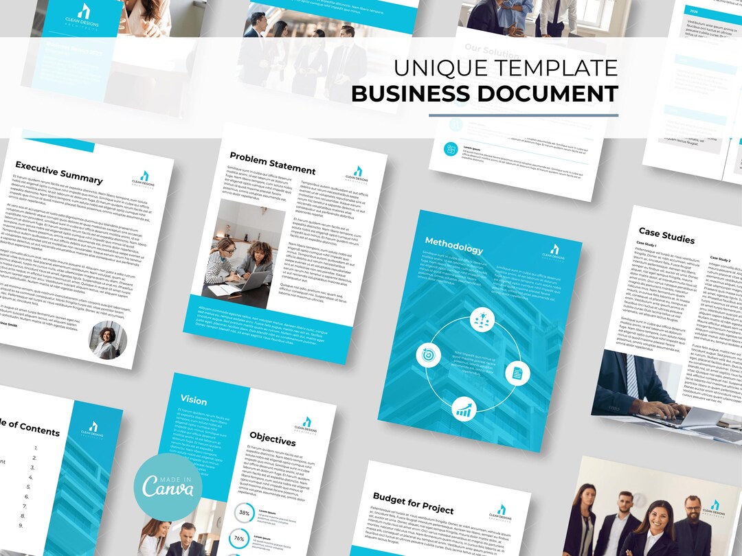 Business Document Template Business Proposal Real Estate Document ...
