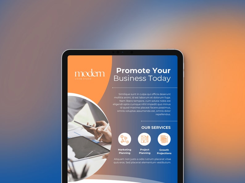 Marketing Flyer Template Promotional Flyer About Us Flyer Services ...