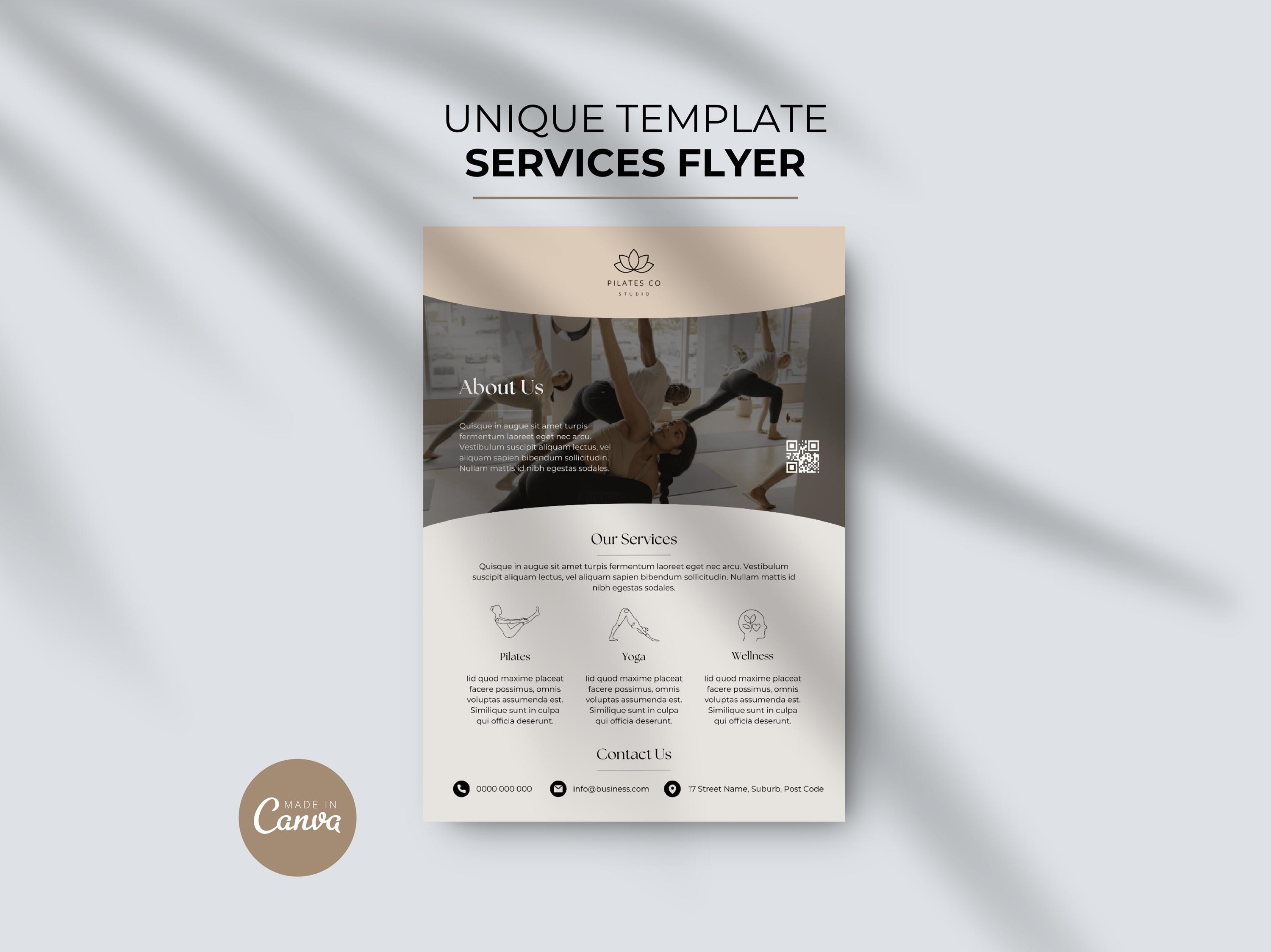 Pilates Flyer Services Flyer Marketing Flyer Small Business Flyer About ...