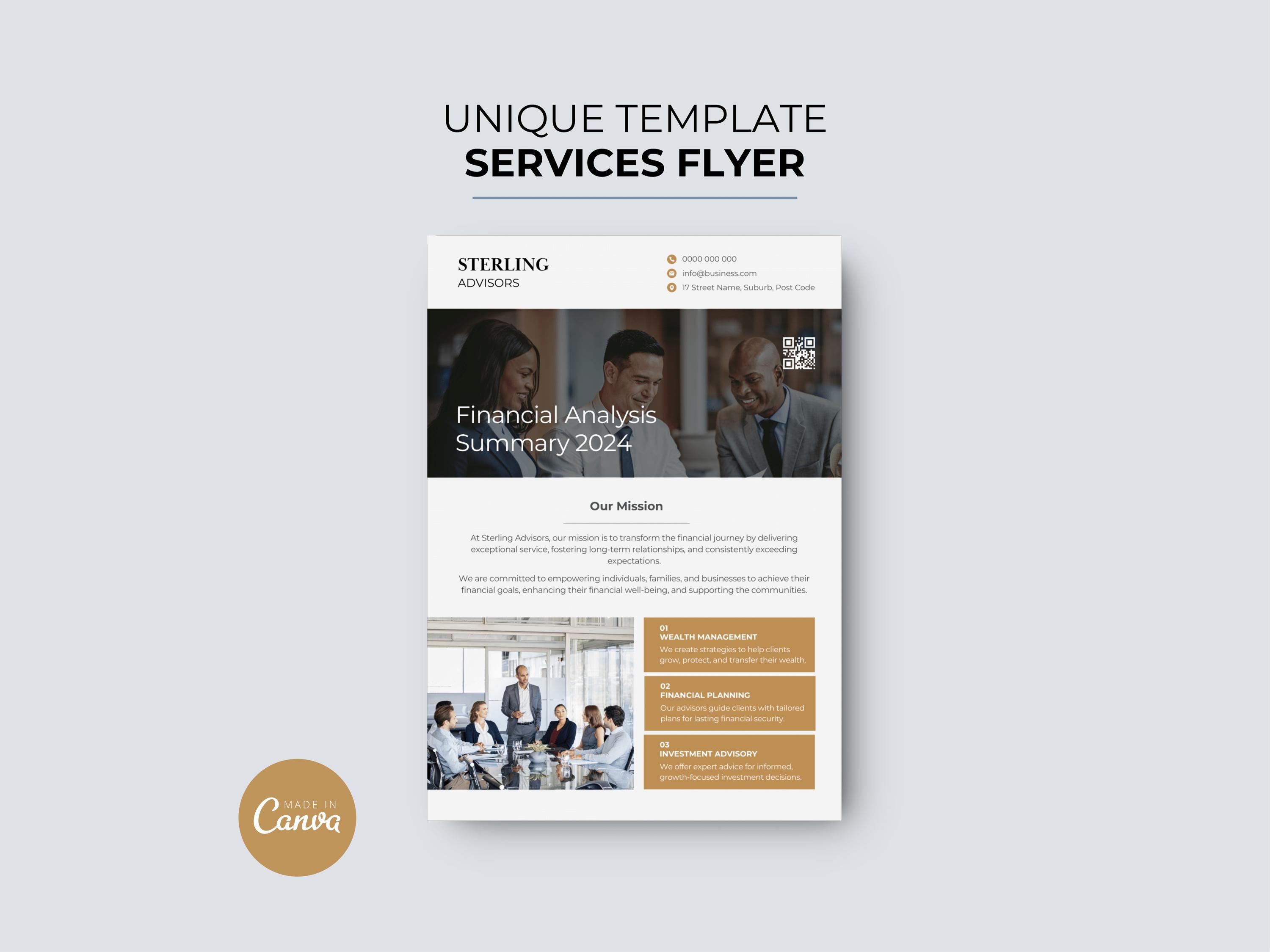 Luxury Services Flyer Modern About Us Flyer Finance Flyer Professional ...