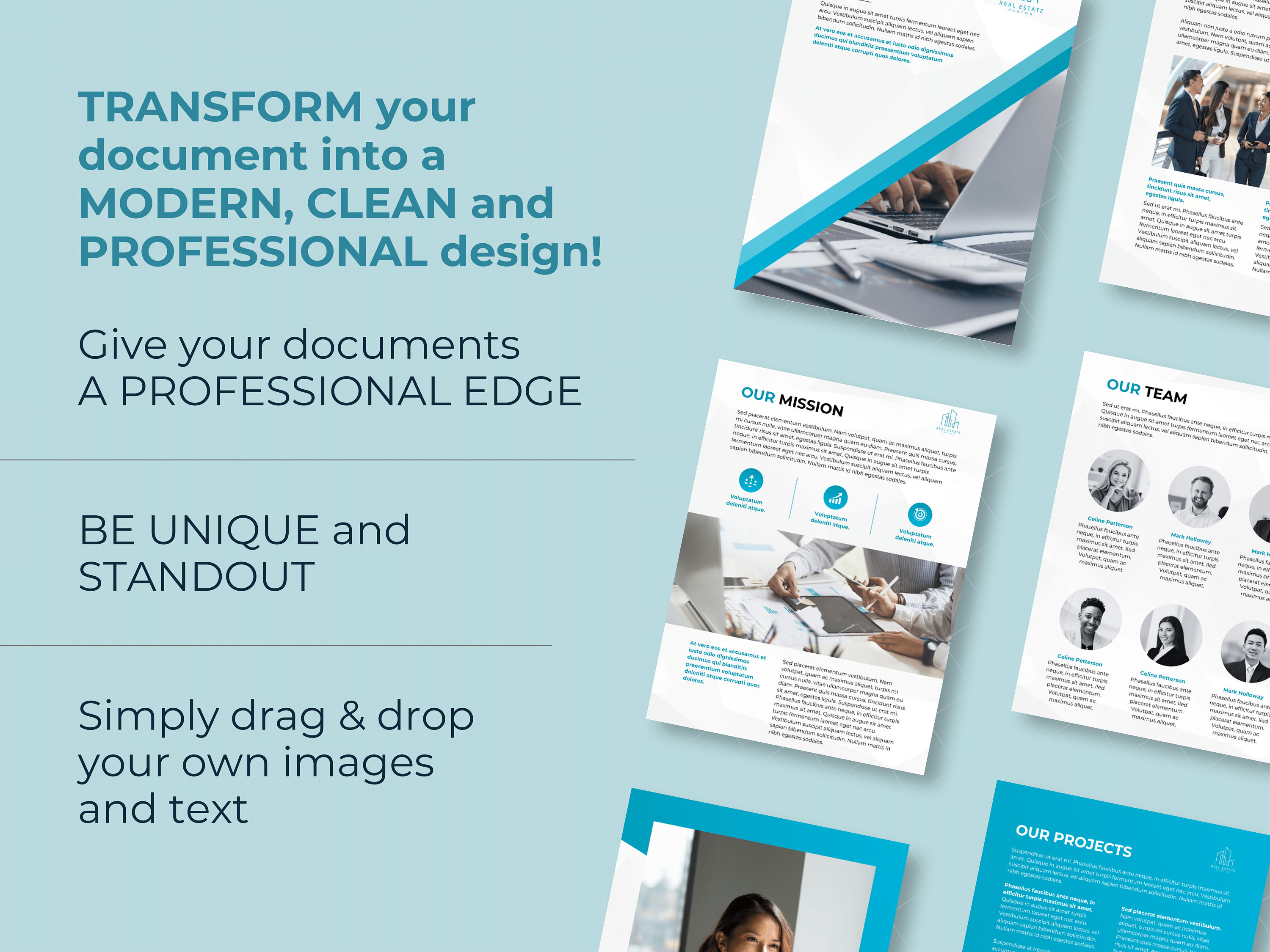 Business Document Template Business Proposal Template Modern Business ...