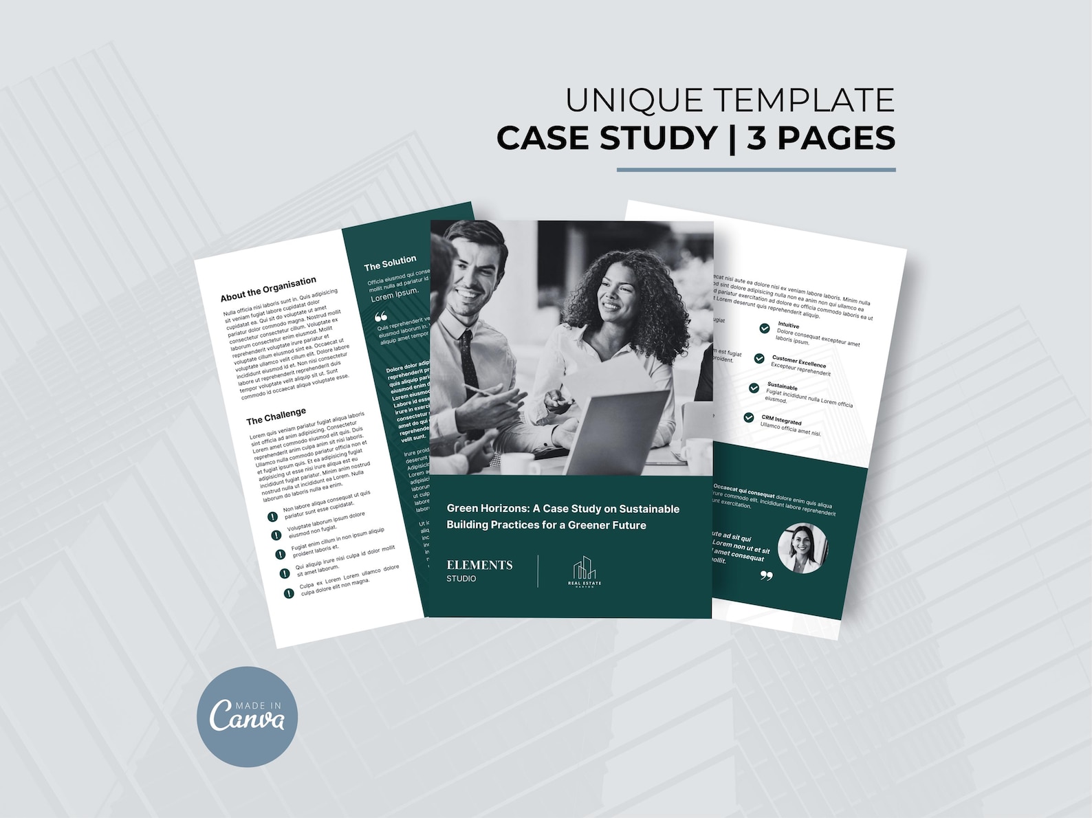 Case Study Template Modern Professional Canva Editable Customisable ...