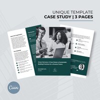 Case Study | Case Study Layout | Case Study Flyer | Indesign - Etsy