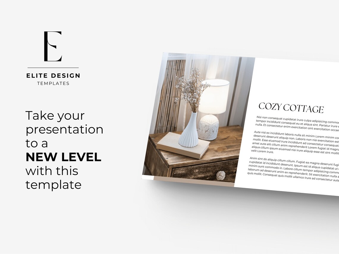 Interior Design Portfolio Template Canva Presentation Template Creative ...