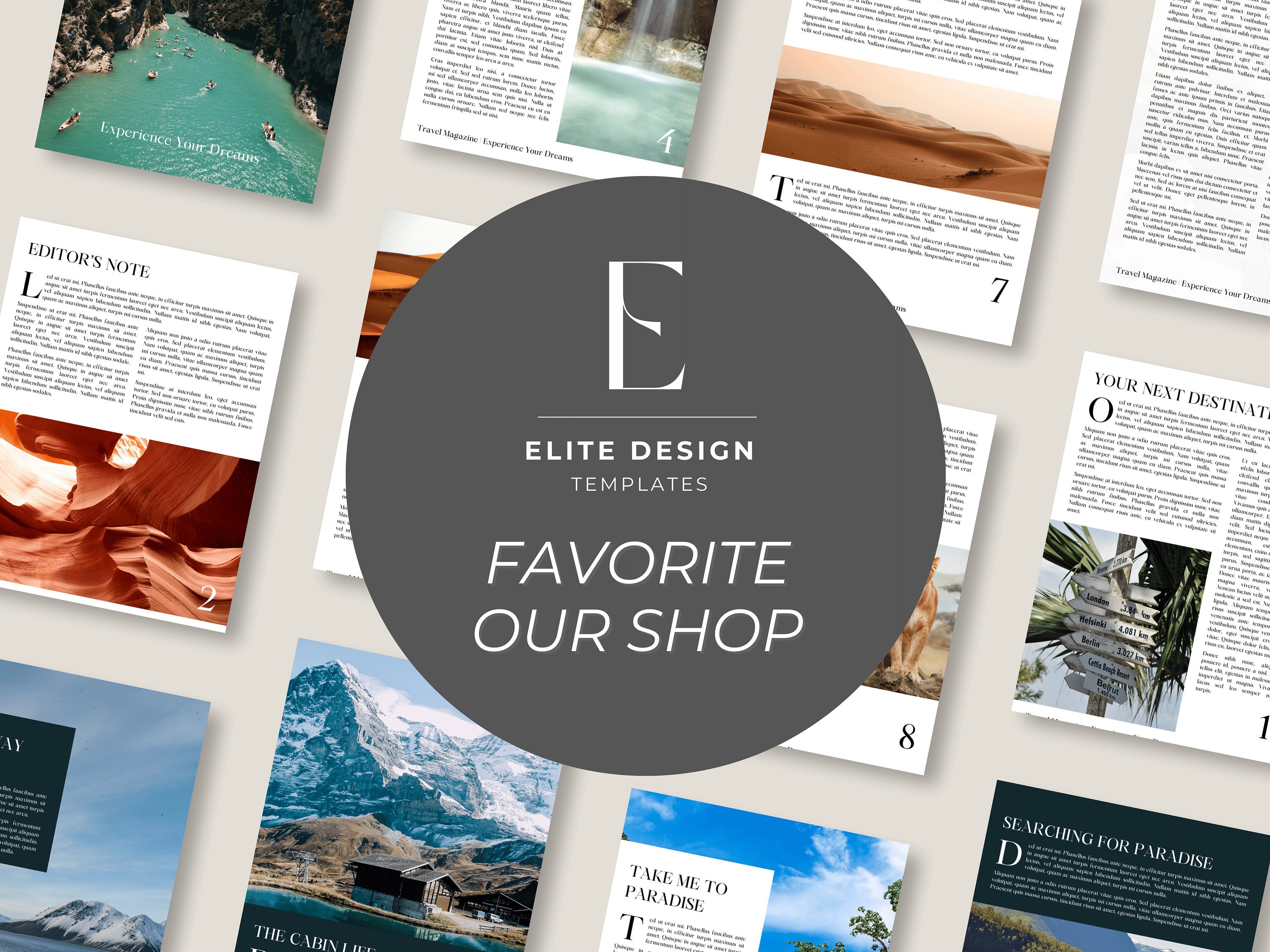 Travel Magazine Template Canva Destination Guide Template Magazine Layout Design Travel Guide ...