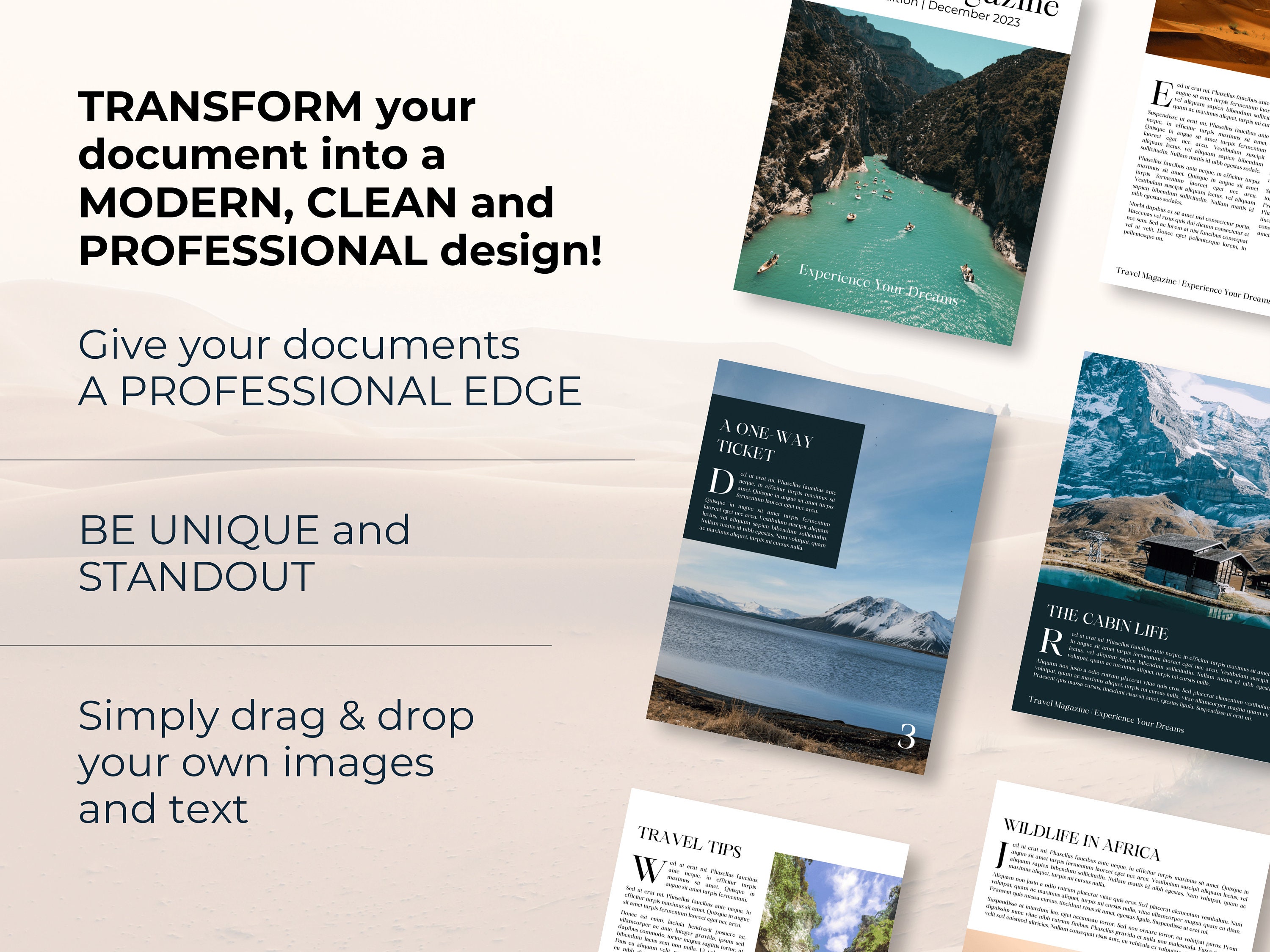 Travel Magazine Template Canva Destination Guide Template Magazine ...