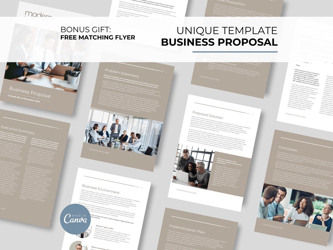 Corporate Document Finance Document Business Document Template Canva ...