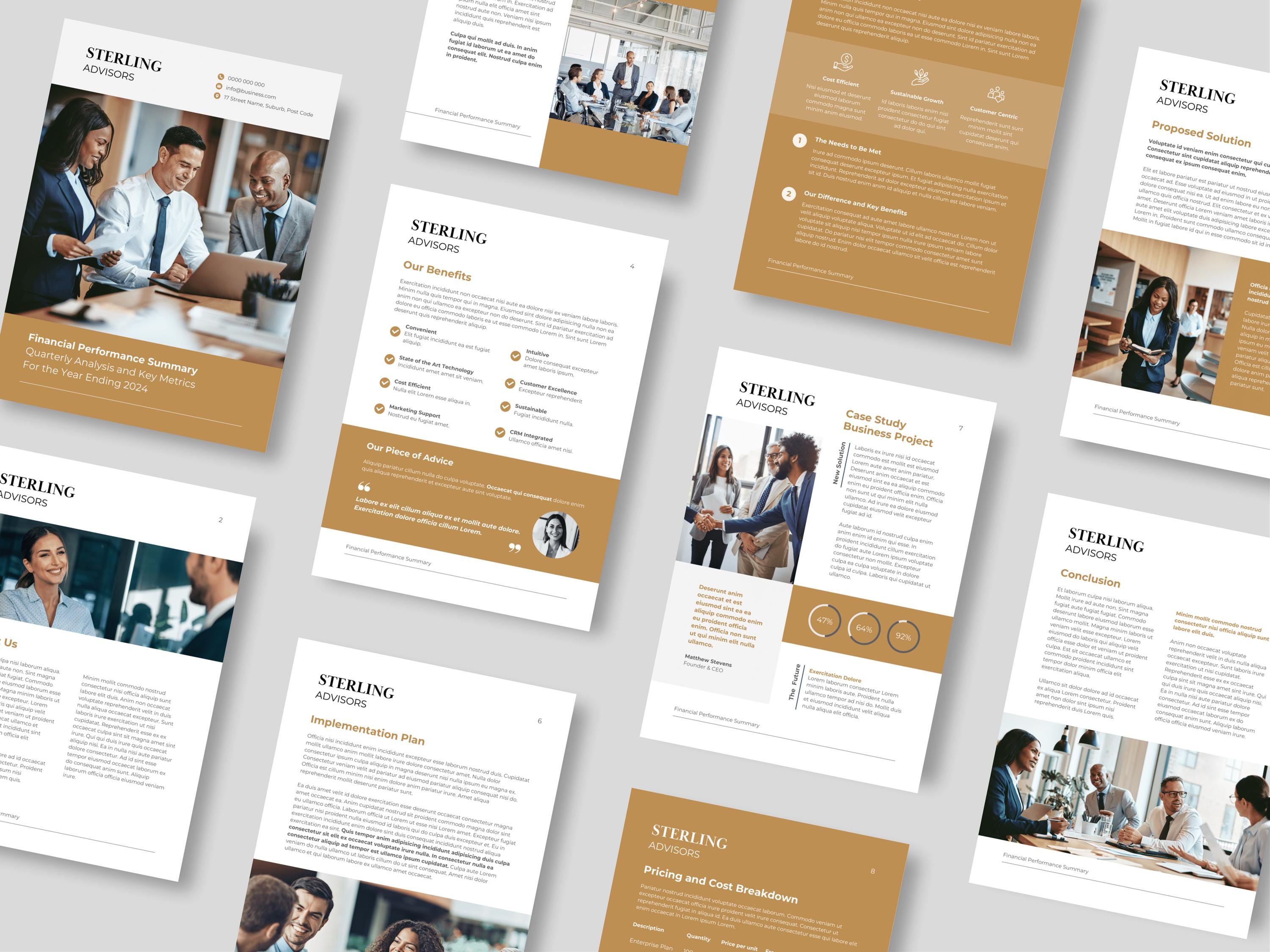 Luxury Document Template Business Plan Document Modern Document ...