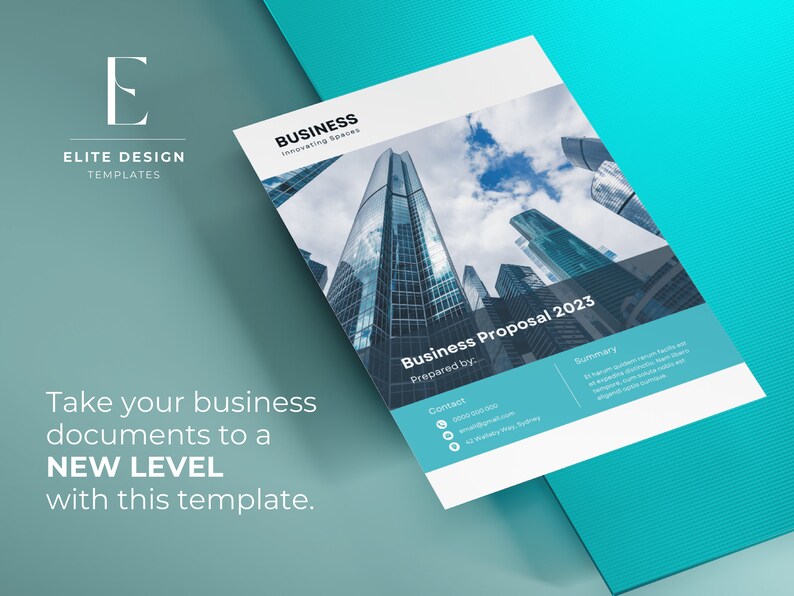 Business Document Template Business Proposal Document Real Estate ...