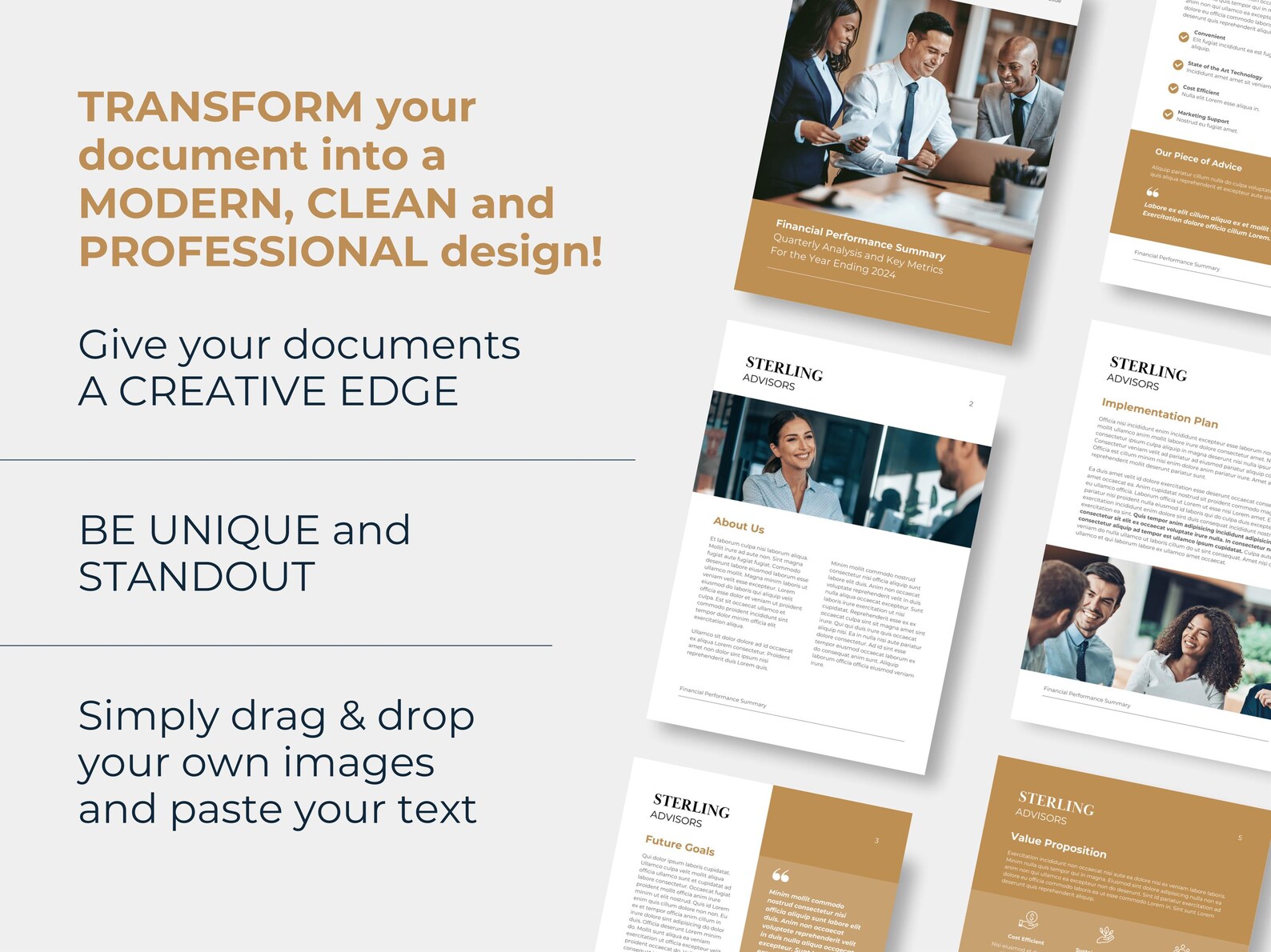 Luxury Document Template Business Plan Document Modern Document ...