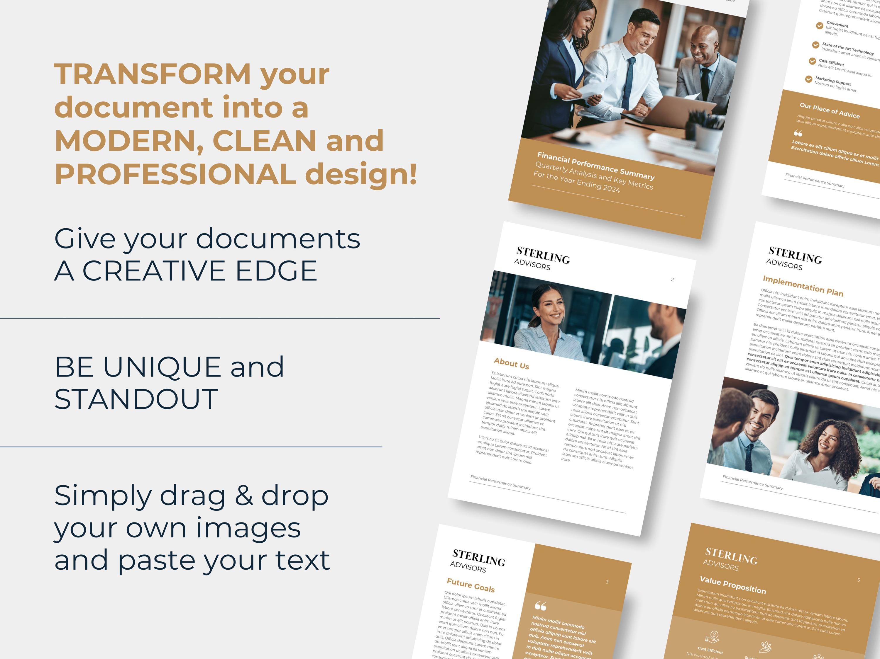 Luxury Document Template Business Plan Document Modern Document ...
