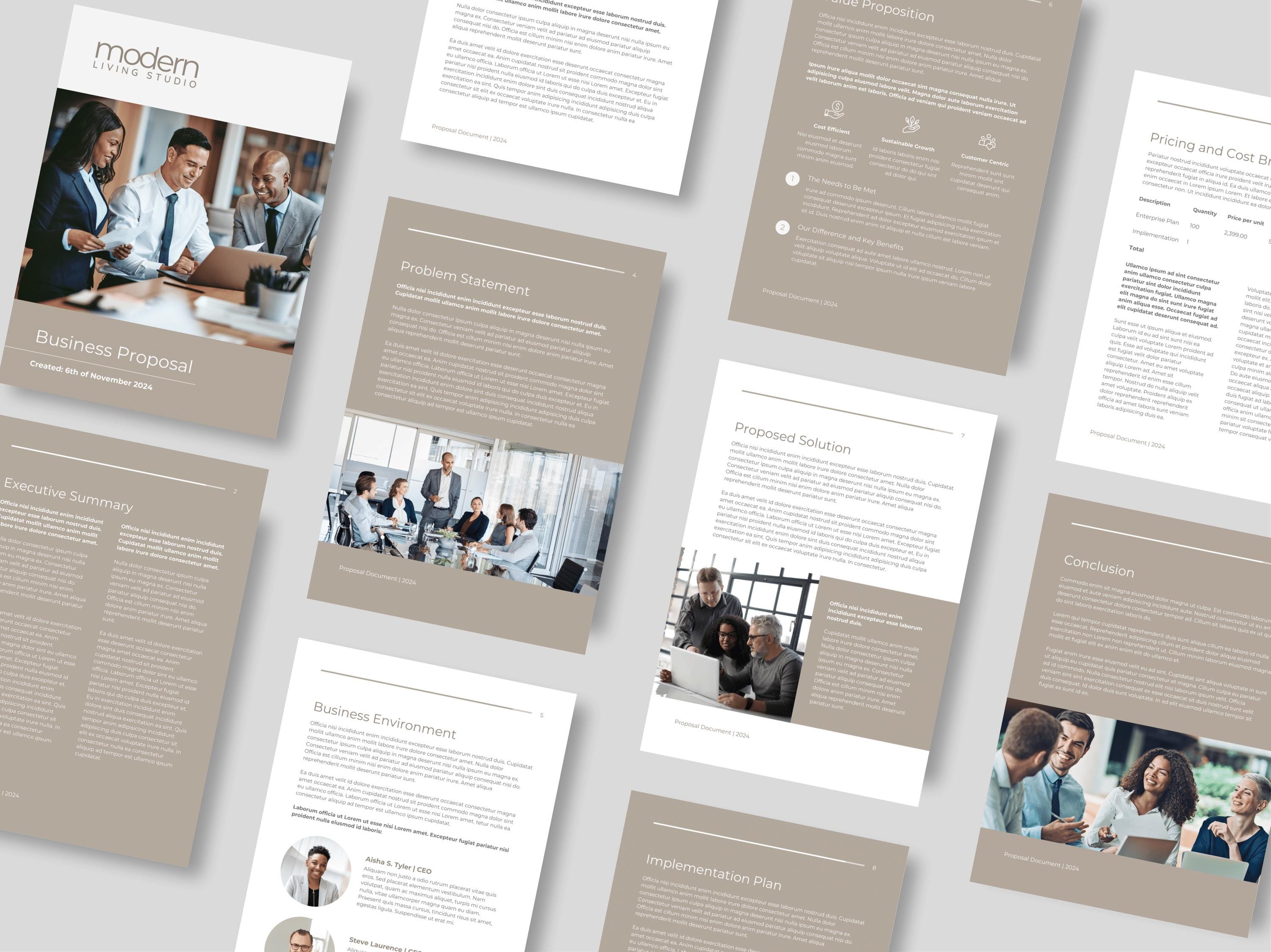 Corporate Document Finance Document Business Document Template Canva ...