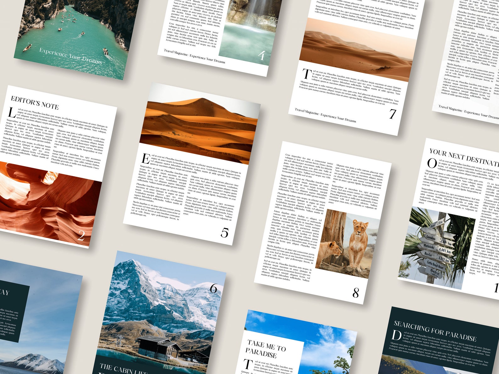 Travel Magazine Template Canva Destination Guide Template Magazine ...
