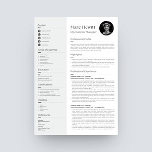 Modern Resume Template Modern CV Design Professional Canva Resume ...