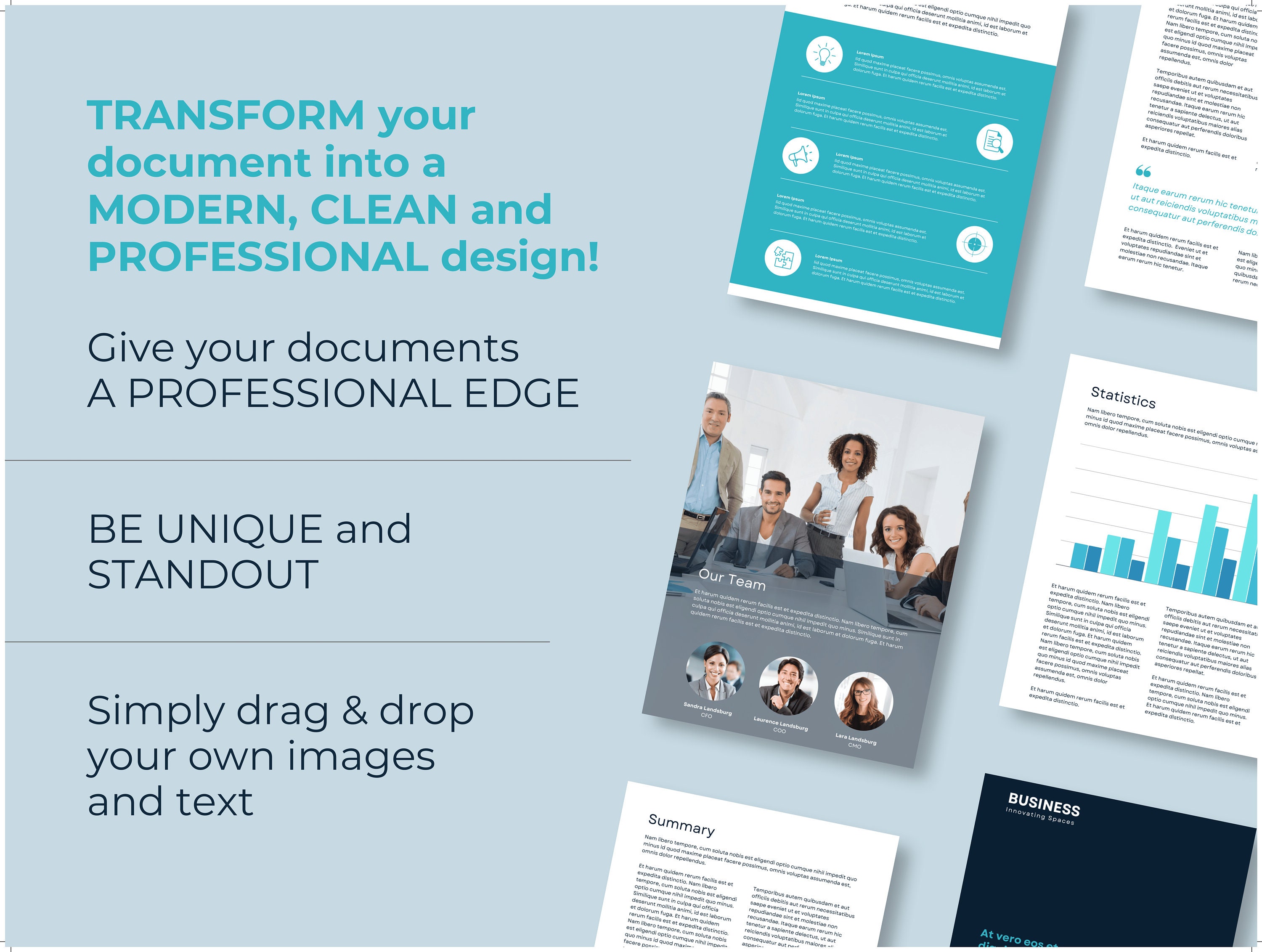Business Document Template Business Proposal Document Real Estate ...