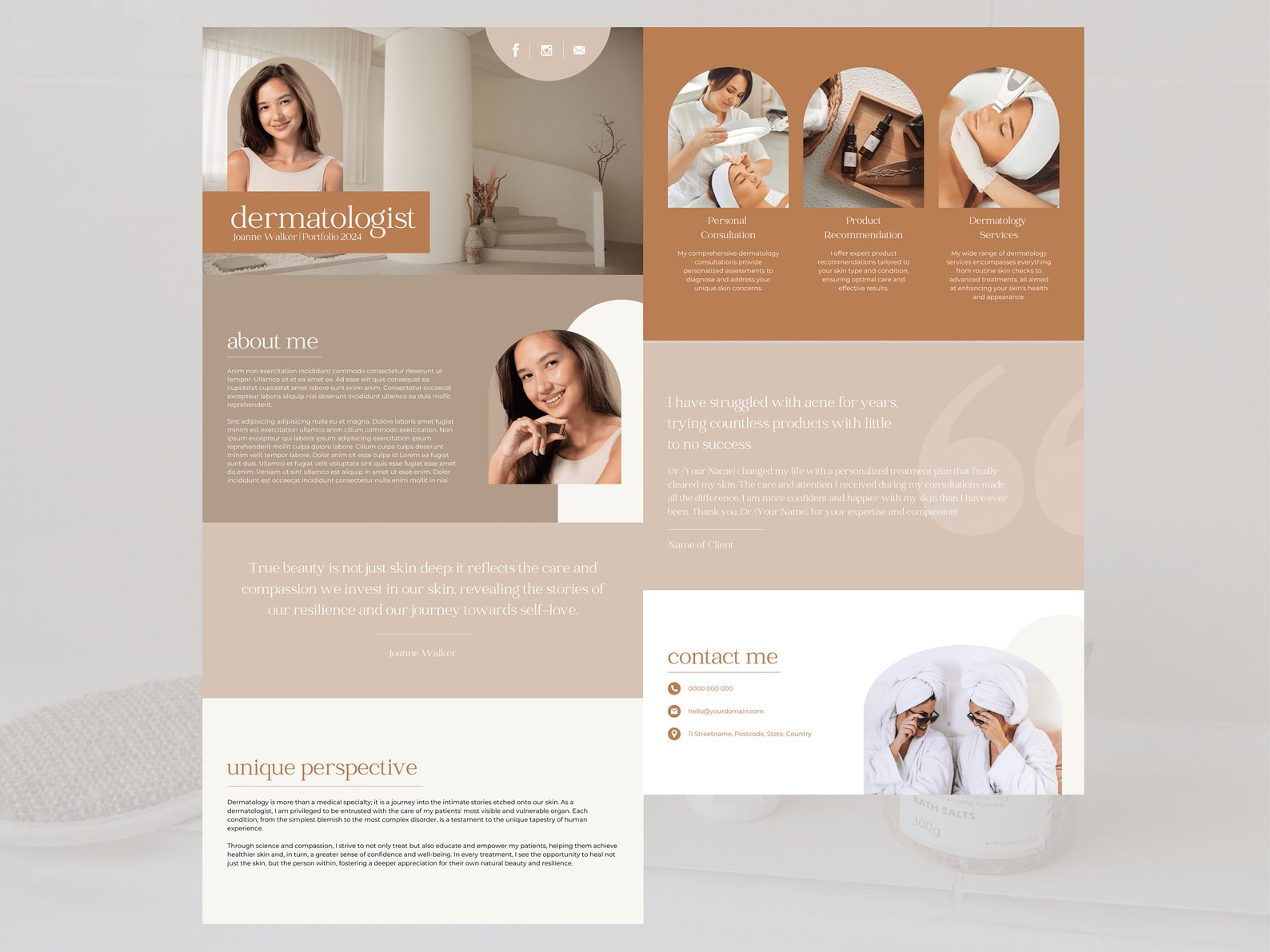Minimalistic Website Design Template Canva Modern Website Template ...
