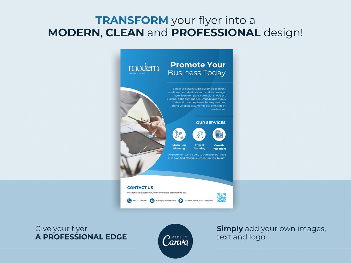Promotional Flyer Template Marketing Flyer About Us Flyer Services ...