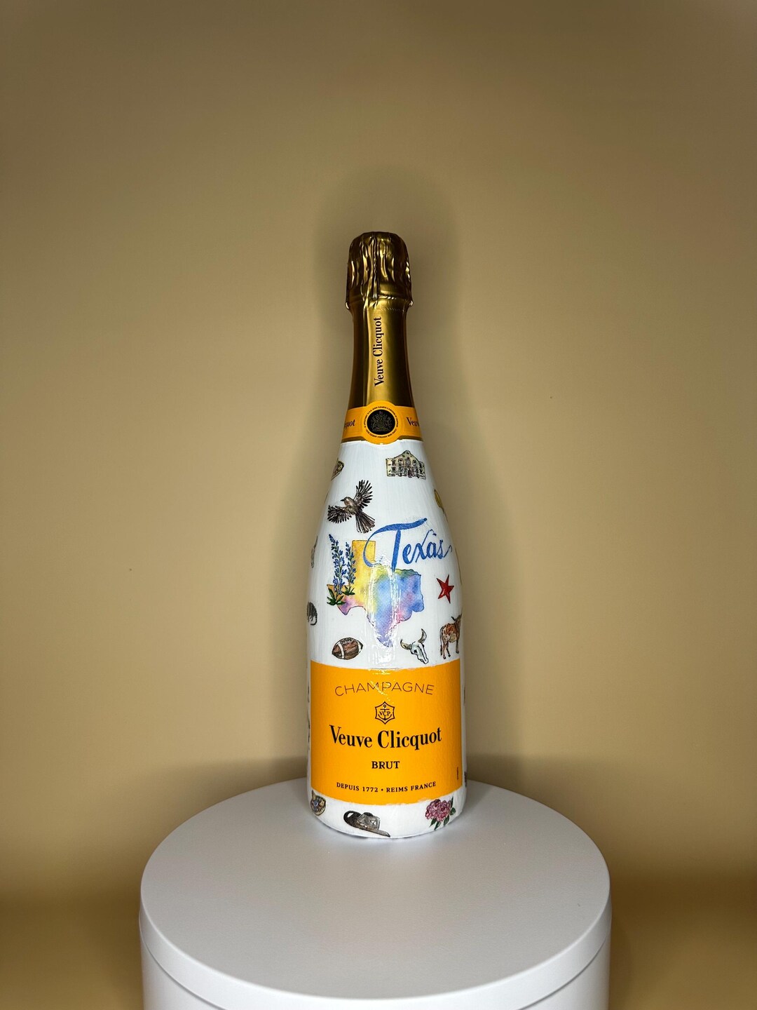 Custom Decorated Veuve/la Marca - Texas - Etsy
