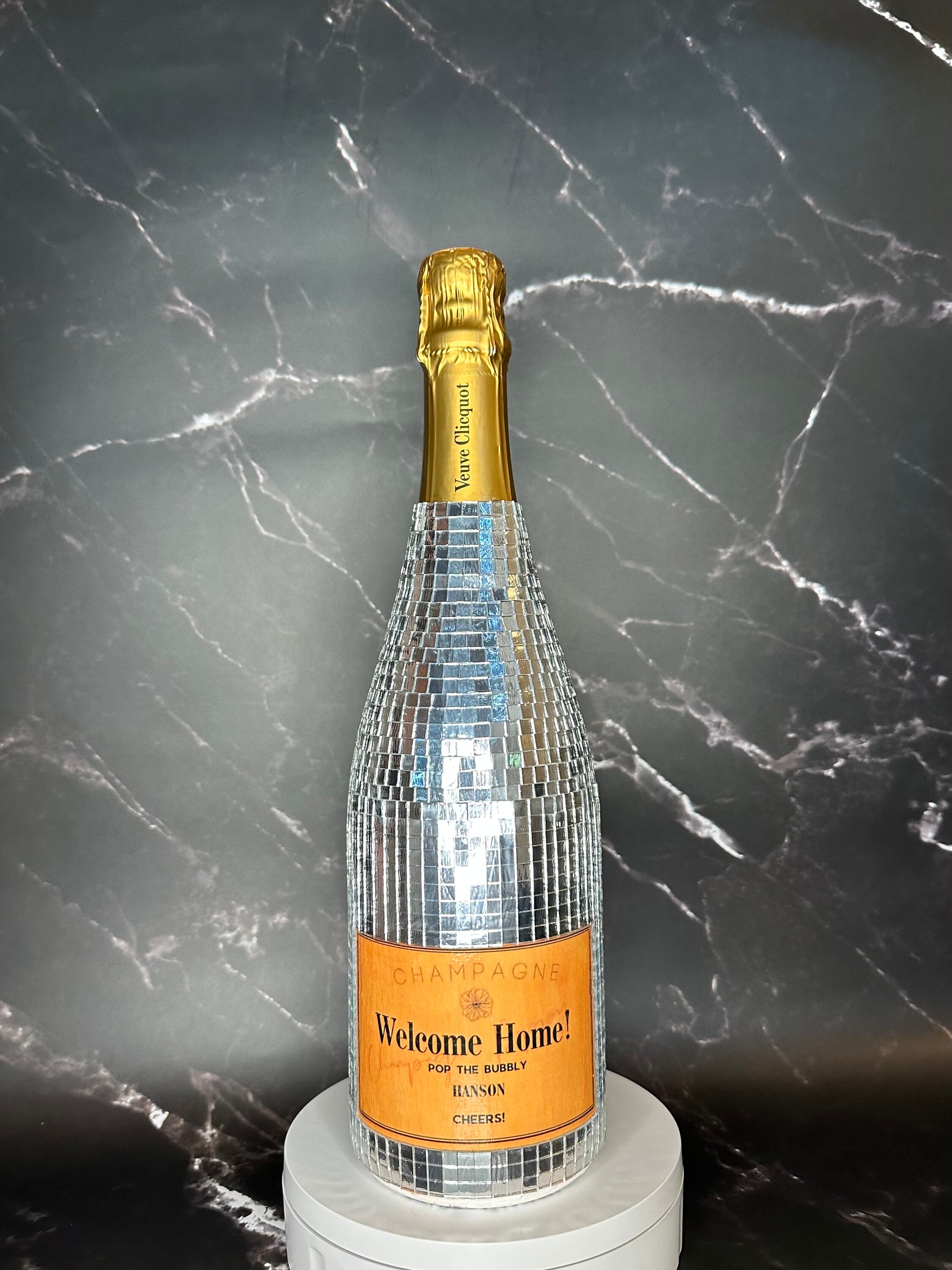 Custom Disco Ball Veuve Bottle - Etsy