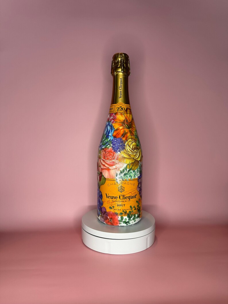 Custom Decorated Veuve/la Marca - Floral - Etsy