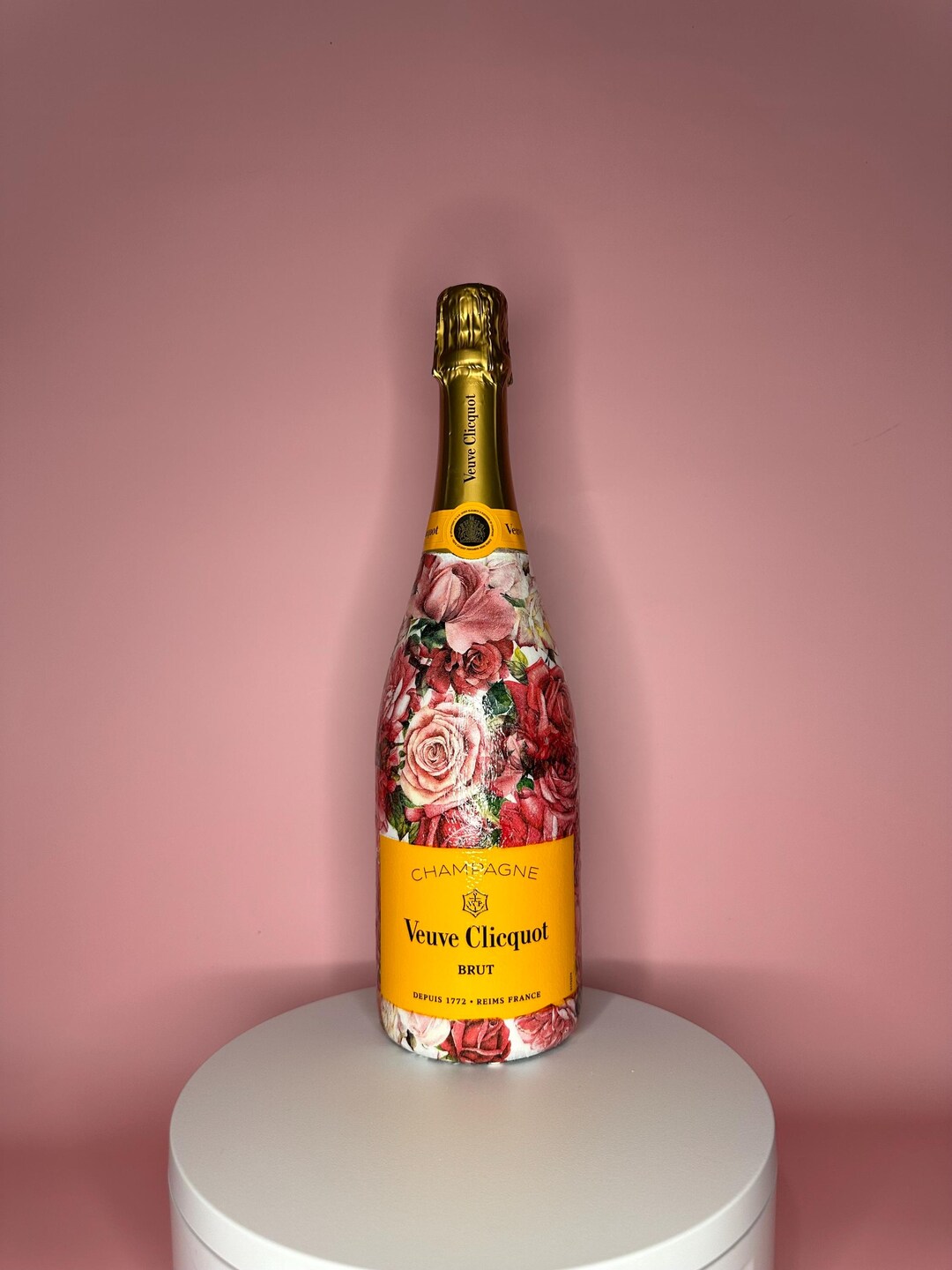 Custom Decorated Veuve/la Marca - Roses - Etsy