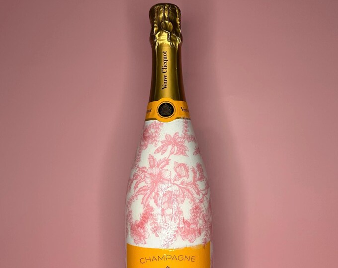 Custom Decorated Veuve/la Marca - Pink Toile - Etsy