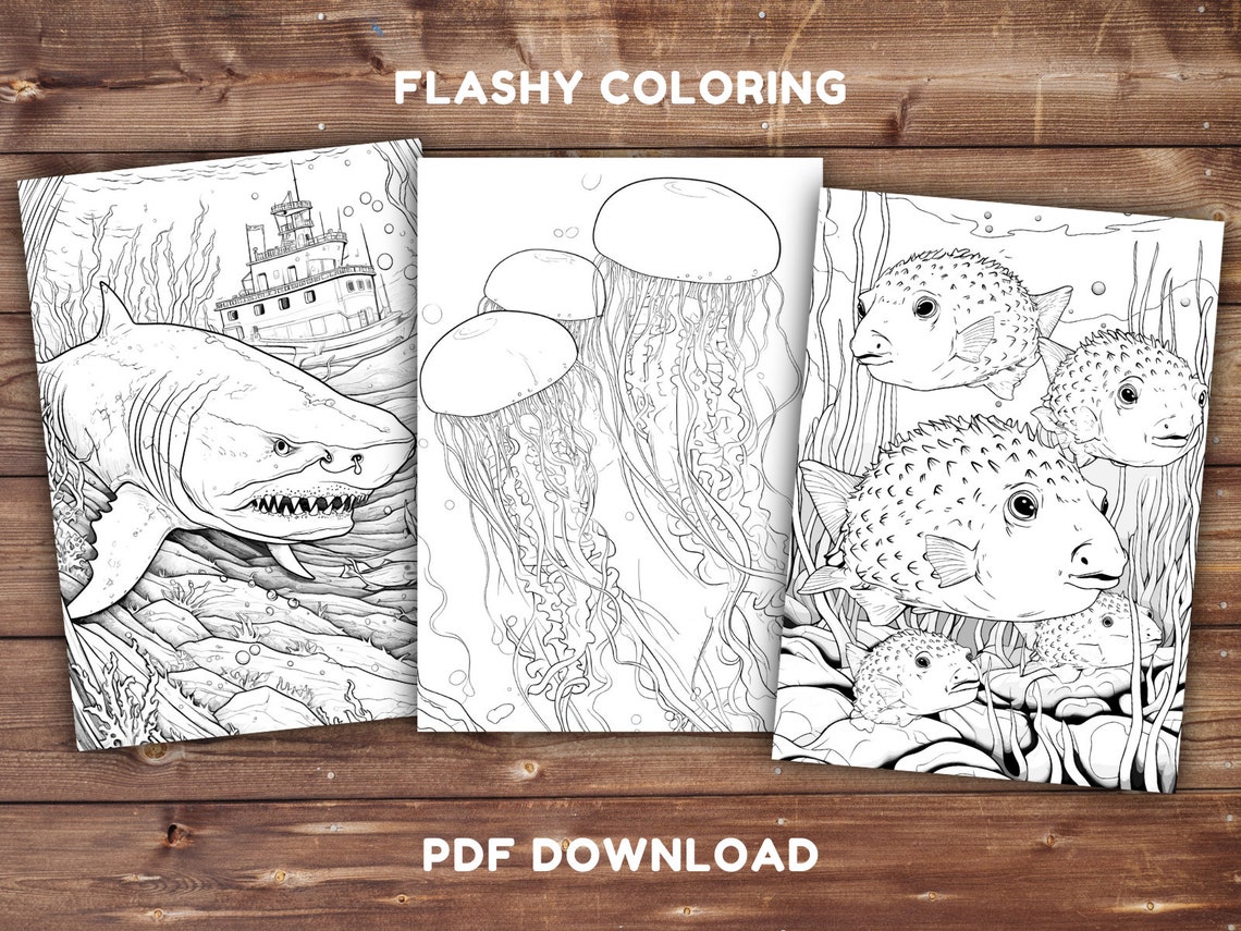 Enchanted Underwater Coloring Book | INSTANT DOWNLOAD | Printable ...