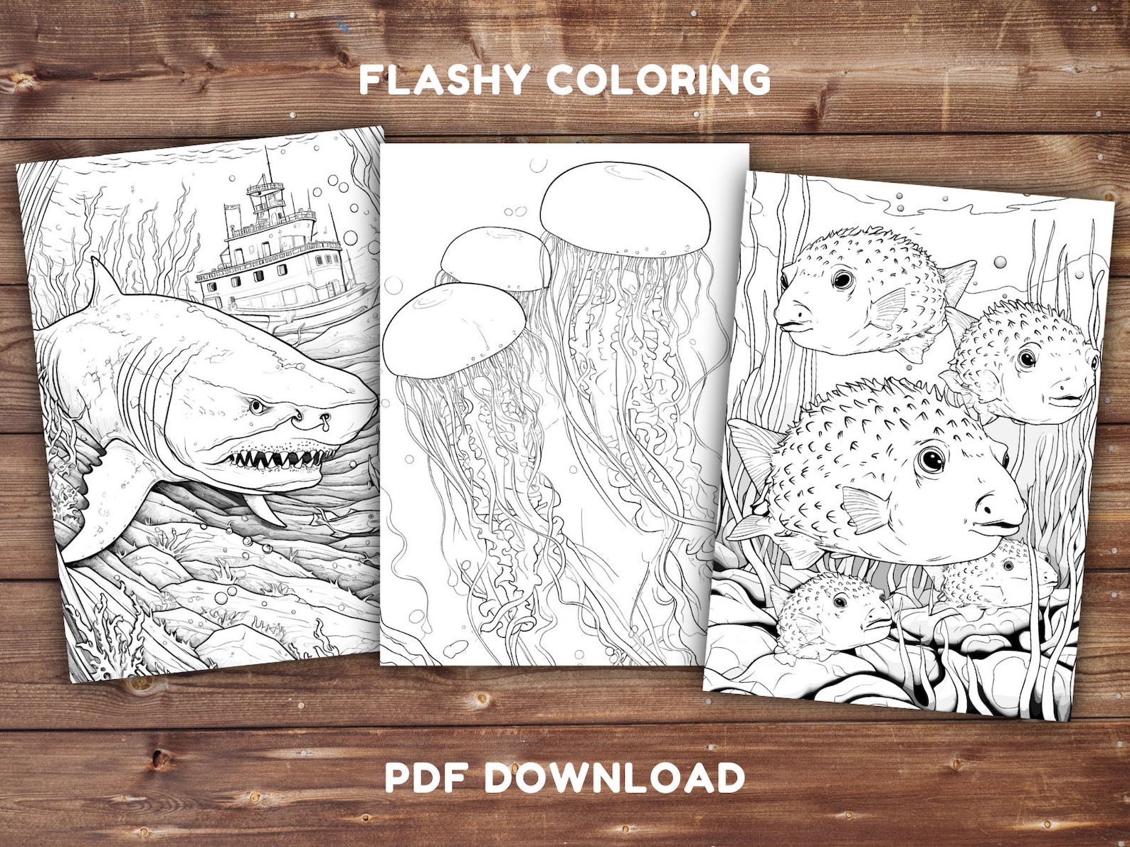 Enchanted Underwater Coloring Book | INSTANT DOWNLOAD | Printable ...