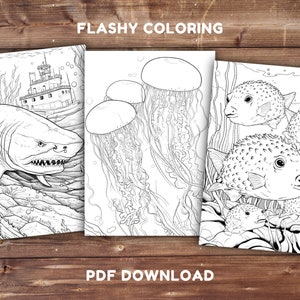Enchanted Underwater Coloring Book | INSTANT DOWNLOAD | Printable ...