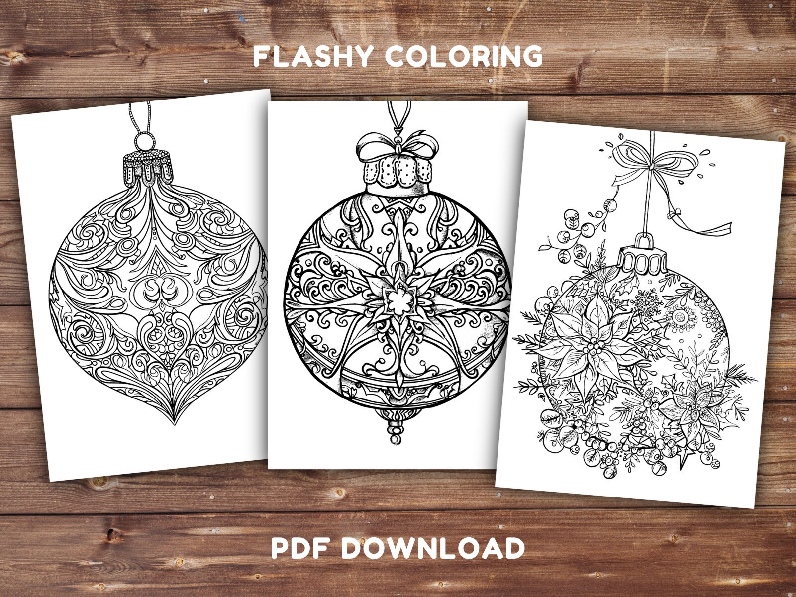 Christmas Ornament Coloring Book | INSTANT DOWNLOAD | Printable ...
