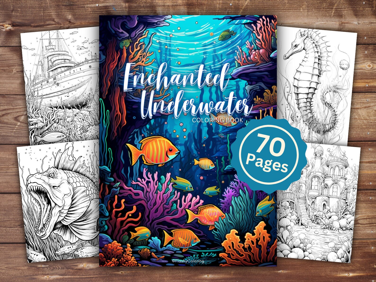 Enchanted Underwater Coloring Book | INSTANT DOWNLOAD | Printable ...