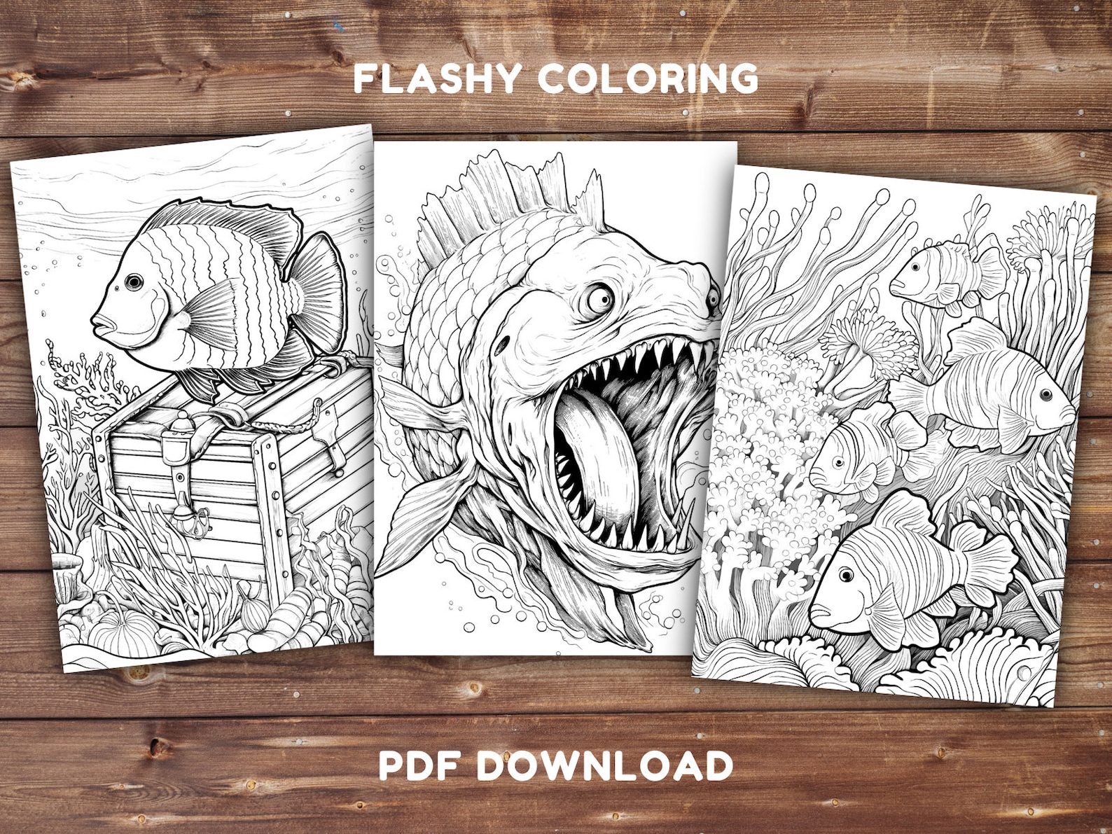 Enchanted Underwater Coloring Book | INSTANT DOWNLOAD | Printable ...