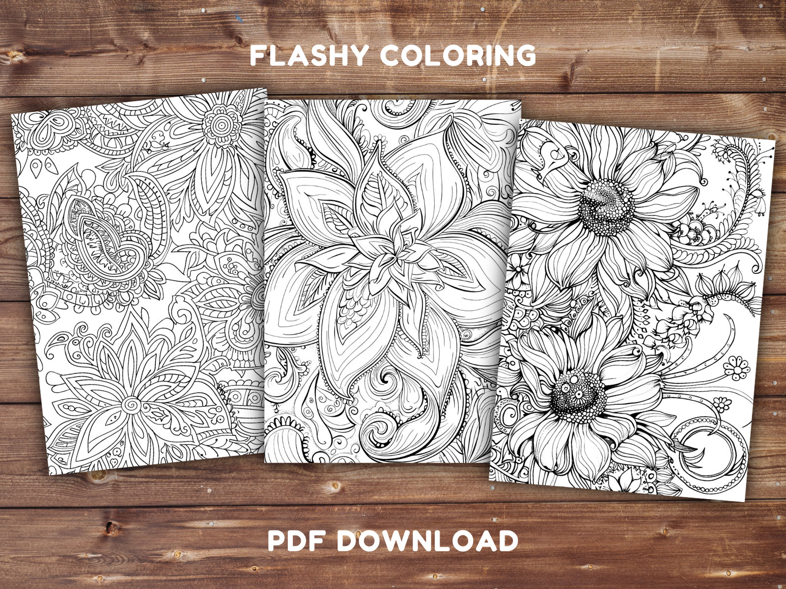 Flower Mandala Coloring Book | INSTANT DOWNLOAD | Printable Coloring ...