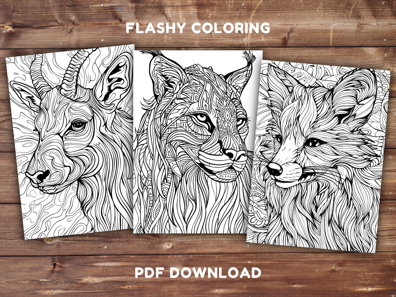 Animal Mandala Coloring Book | INSTANT DOWNLOAD | Printable Coloring ...