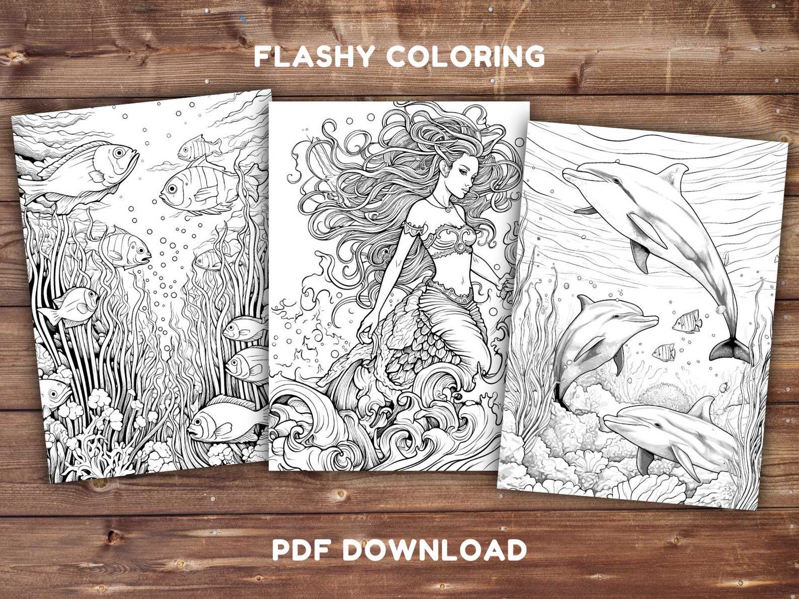 Enchanted Underwater Coloring Book | INSTANT DOWNLOAD | Printable ...