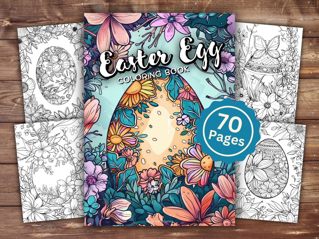 Easter Egg Coloring Book | INSTANT DOWNLOAD | Printable Coloring Pages ...