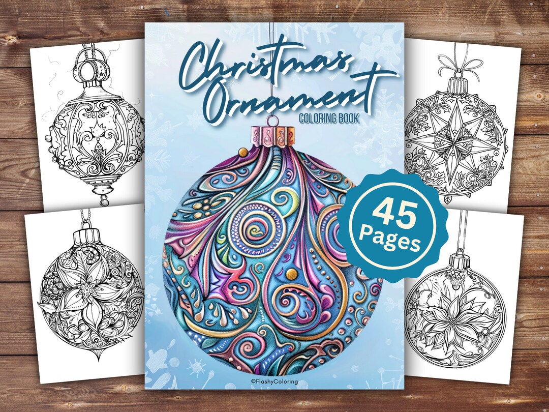 Christmas Ornament Coloring Book | INSTANT DOWNLOAD | Printable ...