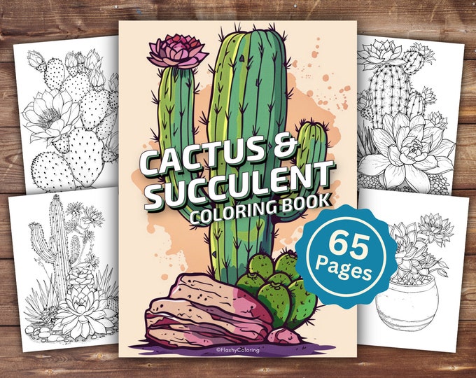 20 Cacti Coloring Pages, Flower Coloring Pages, Cactus Coloring, Cactus ...