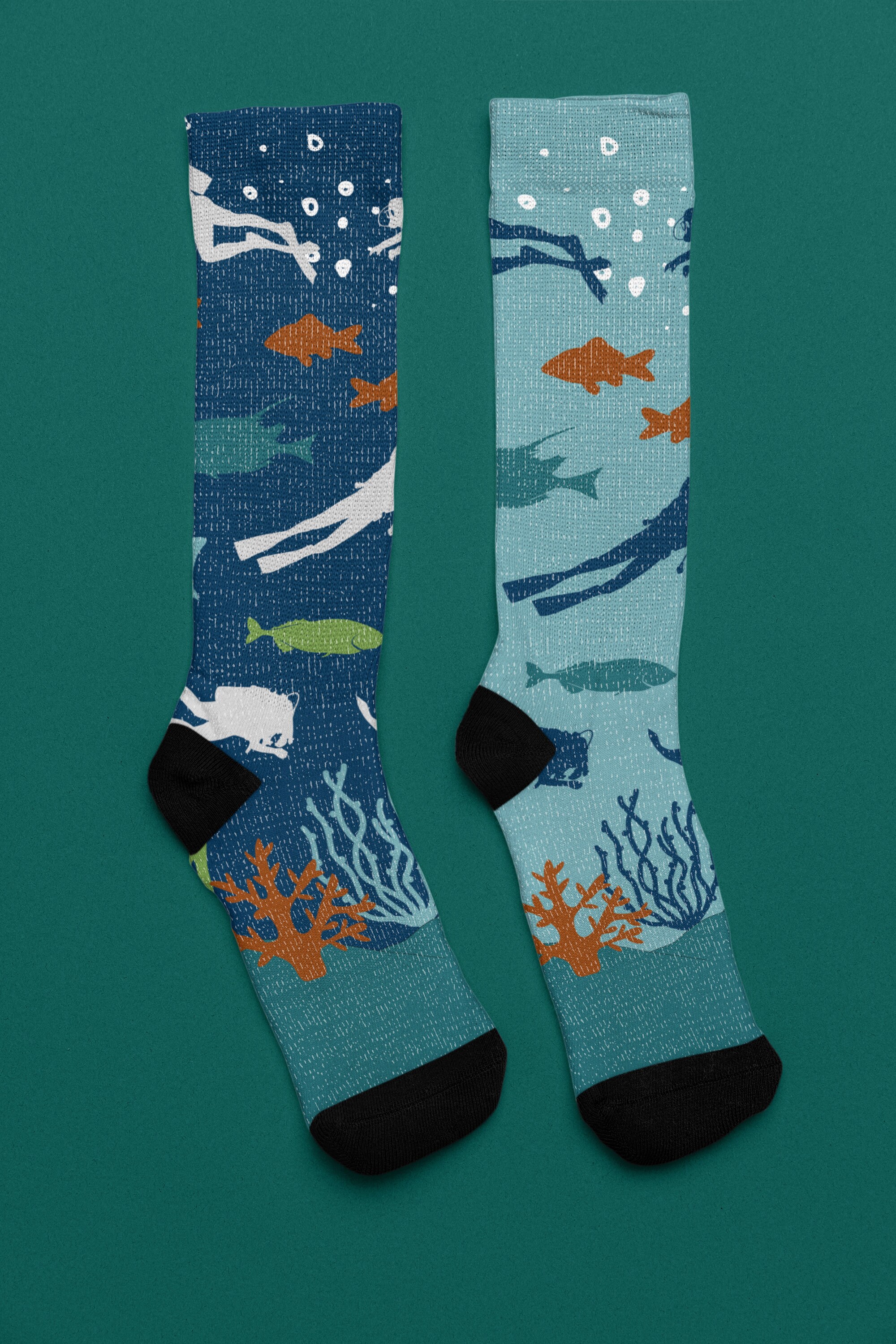 Scuba Diving Colorful Novelty Socks, Fun Scuba Diver Gift, Cool Adult ...