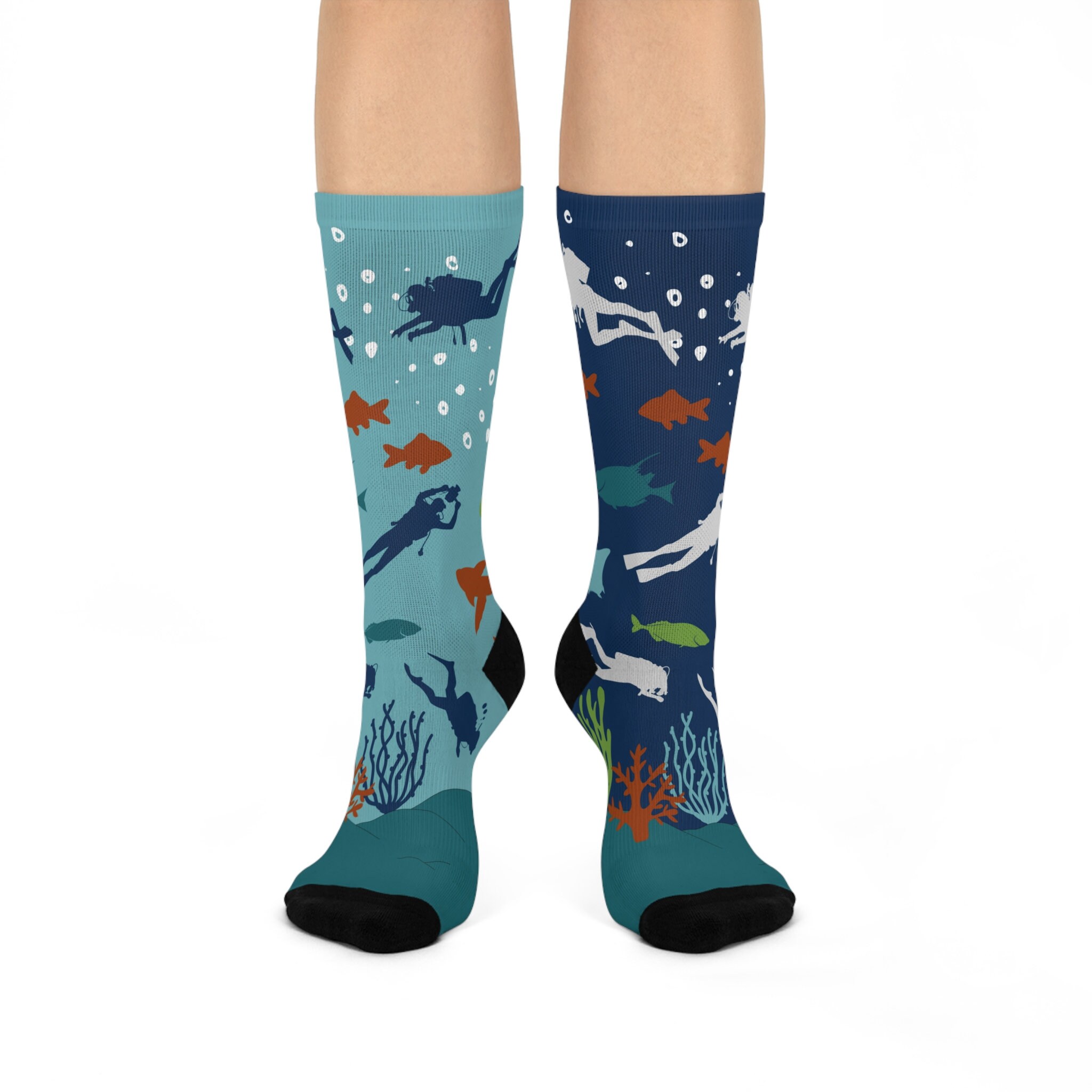 Scuba Diving Colorful Novelty Socks, Fun Scuba Diver Gift, Cool Adult ...