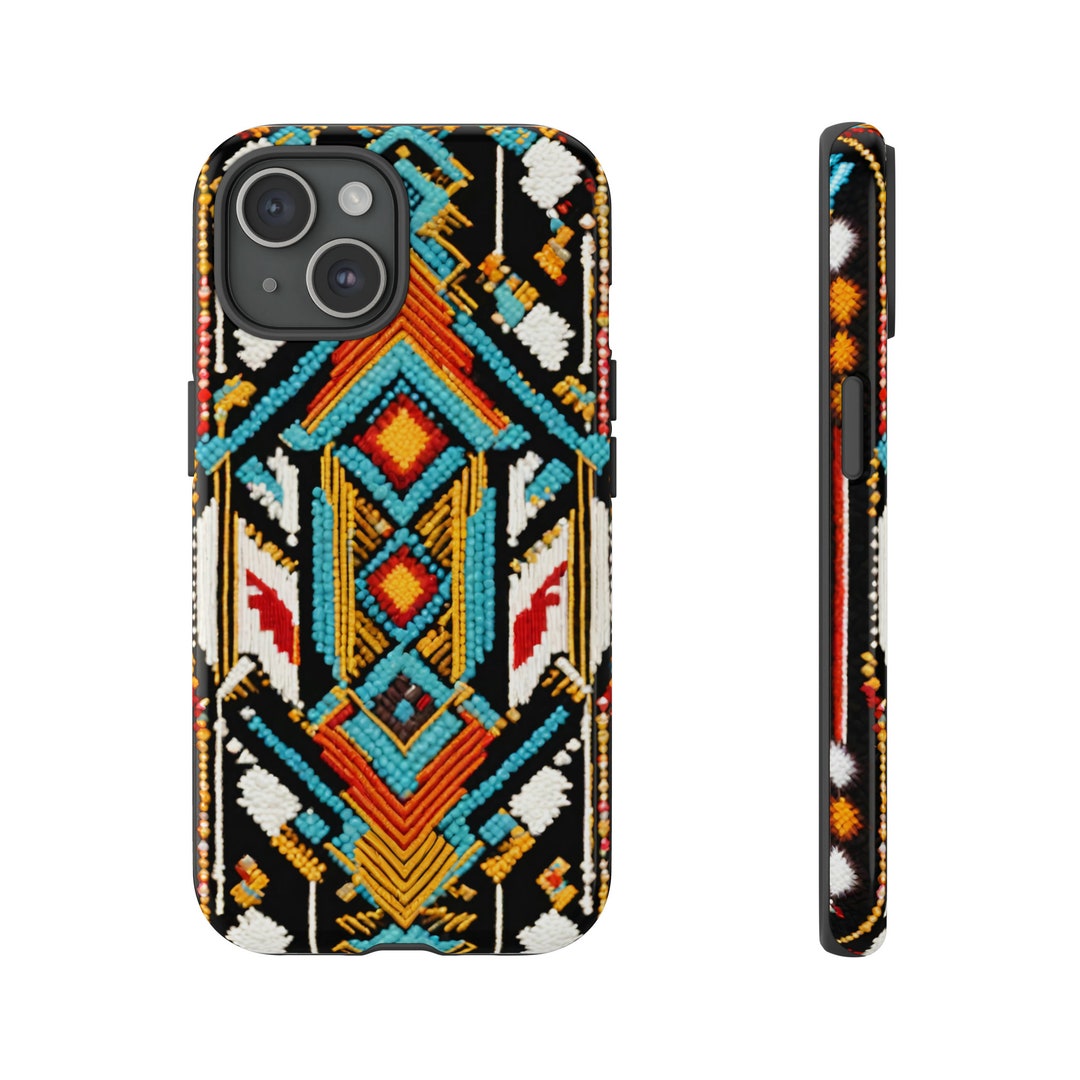 Native Indian 3D Needlework Boho Design Phone Case, American Indian ...