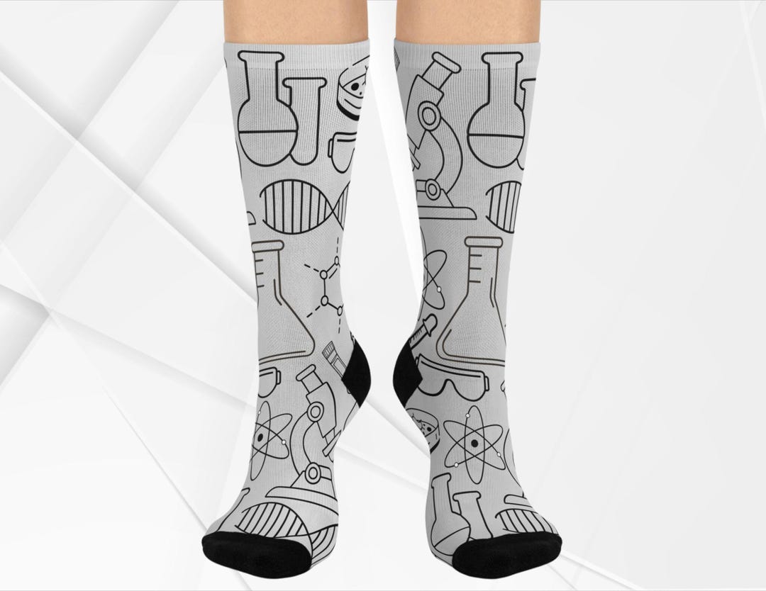 Laboratory Science Crew Socks – STEM Gift for Phd Students, Researchers ...