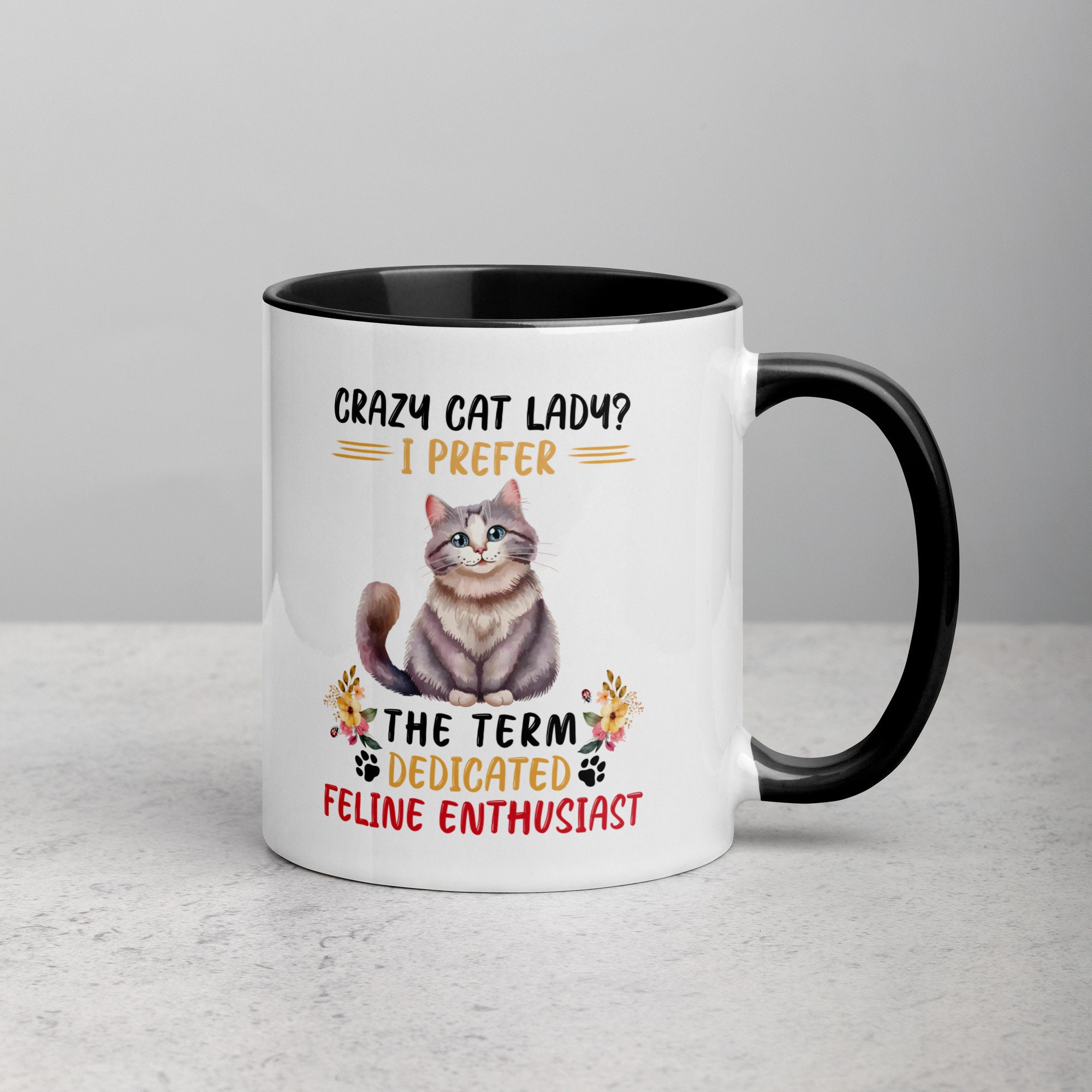 Crazy CAT Lady Funny Design Ceramic Coffee Mug, Cat Owner Gift, Cat ...