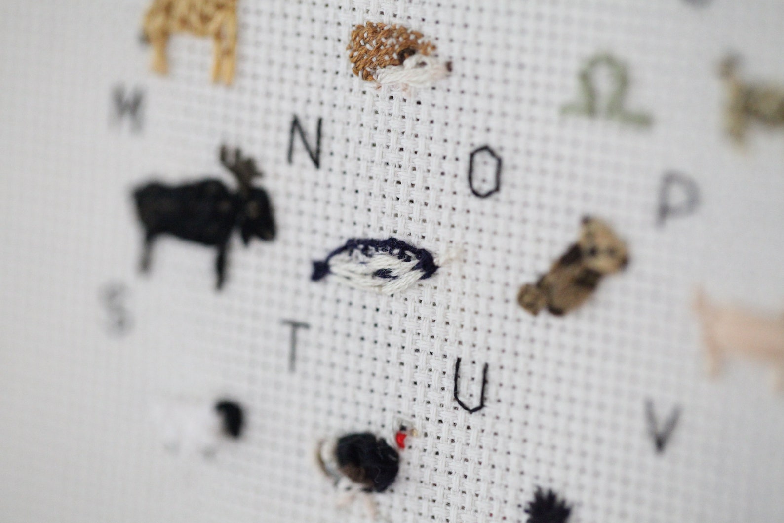 Animal Alphabet Nursery Cross Stitch Zoo Embroidery Baby Shower Gift - Etsy